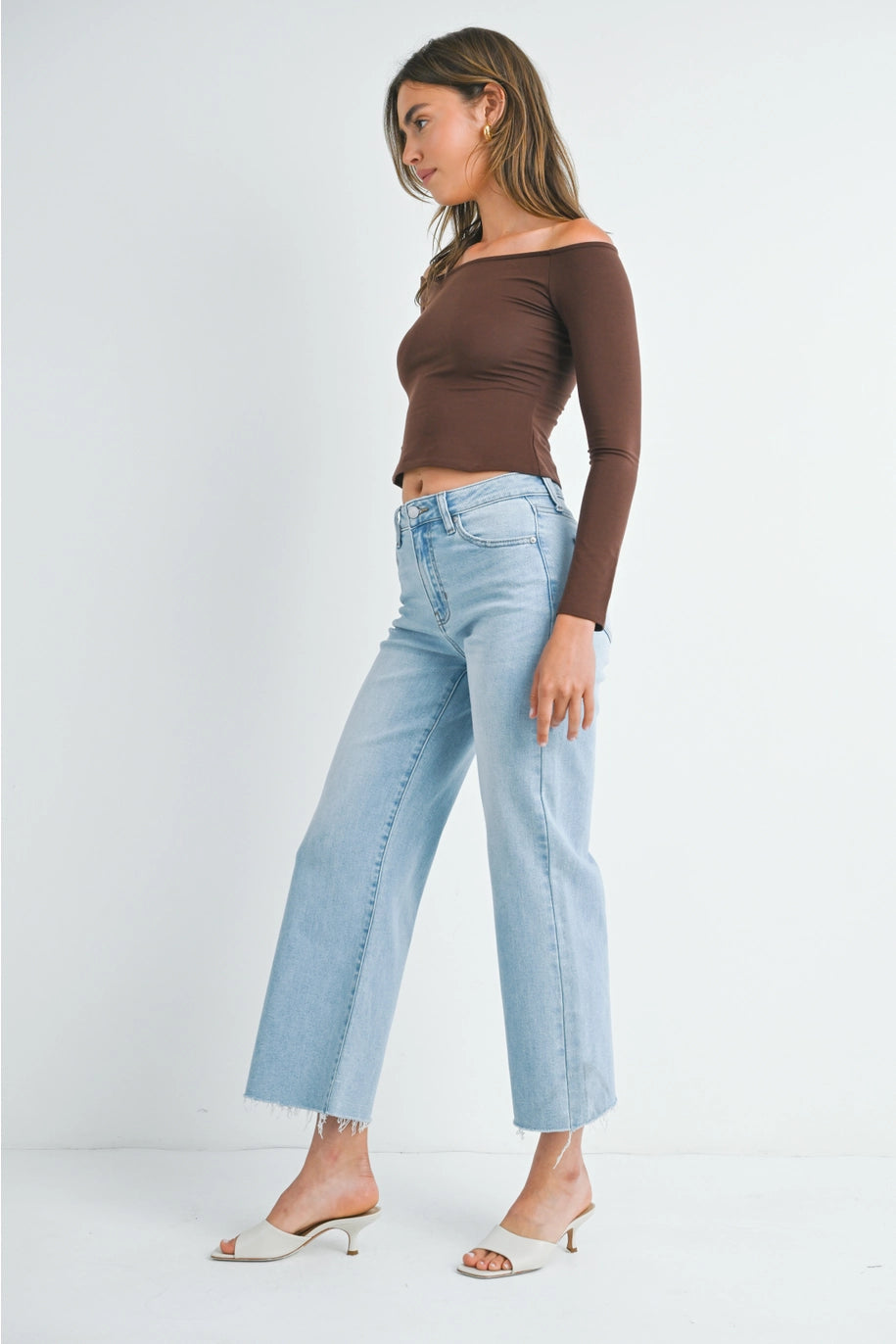 THE SLIM WIDE LEG-LIGHT DENIM – The Gatorbug